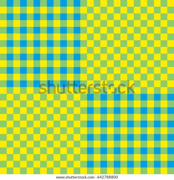 Vector Seamless Coarse Blue Yellow Checkered Stock Vector (Royalty Free ...