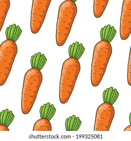 Vector Seamless Cute Shiny Carrots Pattern Stock Vector (Royalty Free ...