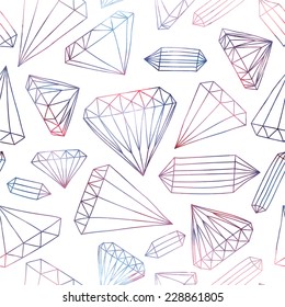 Vector Seamless Hand Drawn Jewel Pattern Stock Vector (Royalty Free ...
