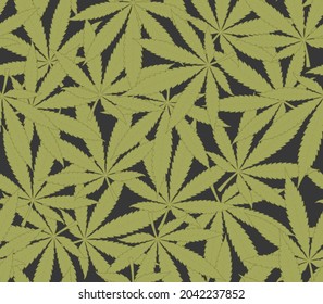 Vector Seamless Marijuana Leaf Textura Dark Stock Vector (Royalty Free ...