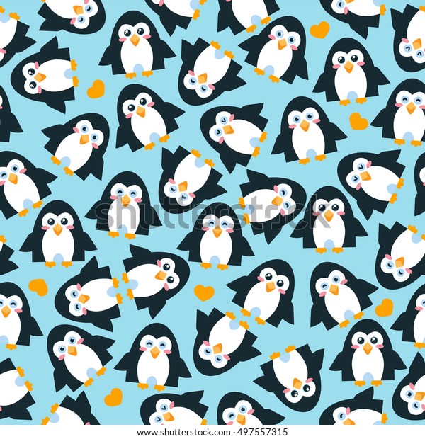 Vector Seamless Pattern Illustration Funny Cartoon: vector de stock ...