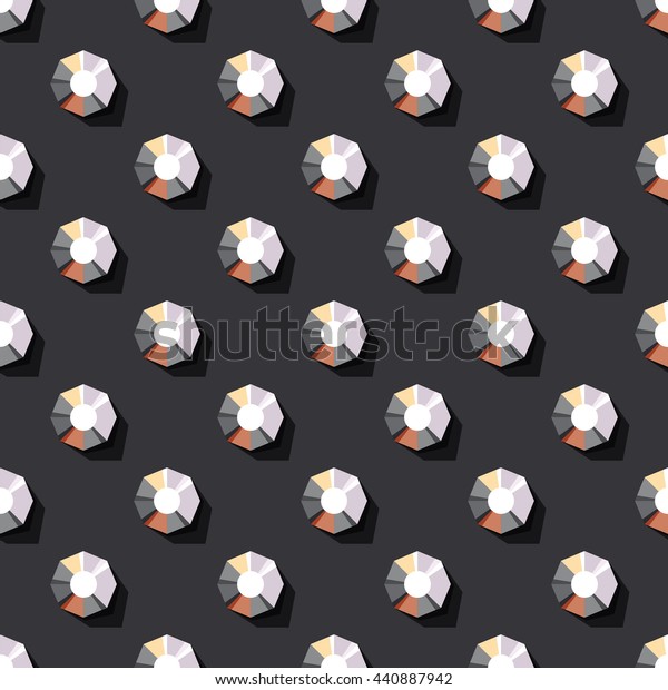 Vector Seamless Pattern Rhinestones On Dark Stock Vector (Royalty Free ...