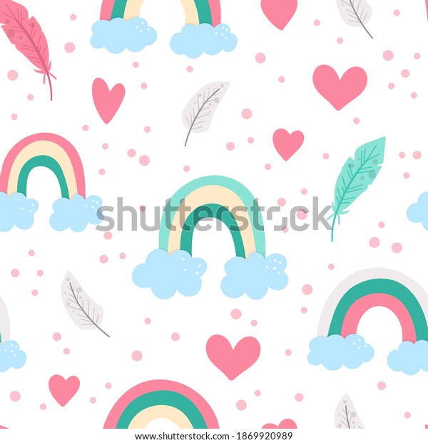 Vector Seamless Pattern Saint Day Symbols Stock Vector (Royalty Free ...