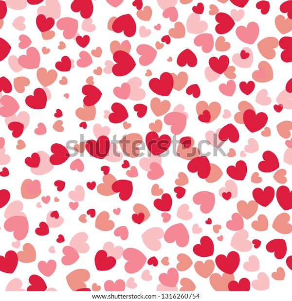 Vector Seamless Pattern Small Love Heart Stock Vector (Royalty Free ...