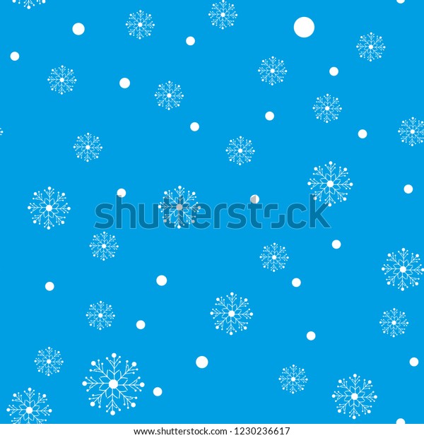 Vector Seamless Pattern Snowflakes Stars On Stock Vector (Royalty Free ...
