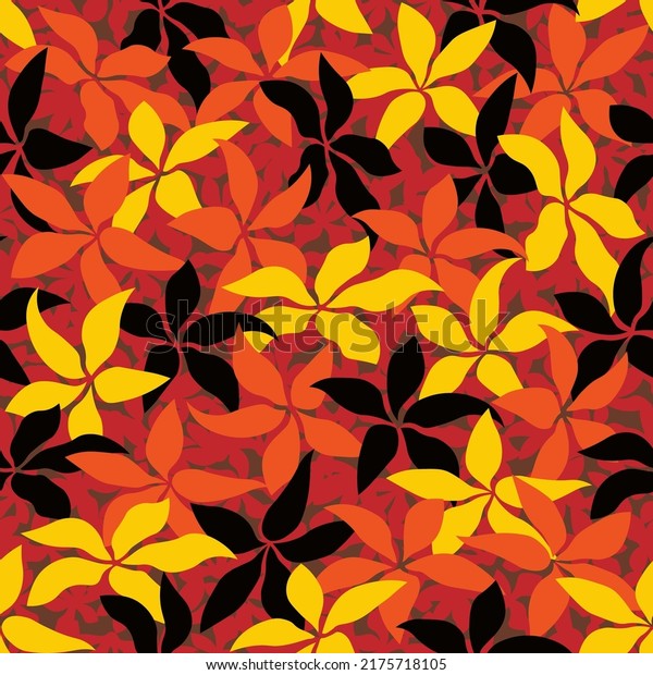 Vector Seamless Red Orange Yellow Black Stock Vector (Royalty Free ...