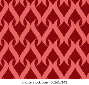 Vector Seamless Red Wavy Lines Pattern Stock Vector (Royalty Free ...