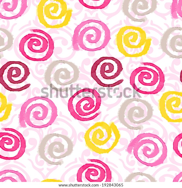 Vector Seamless Watercolor Swirls Background Stock Vector (Royalty Free ...