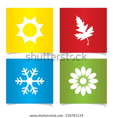 Vector Season Symbols Stock Vector (Royalty Free) 158781119 - Shutterstock