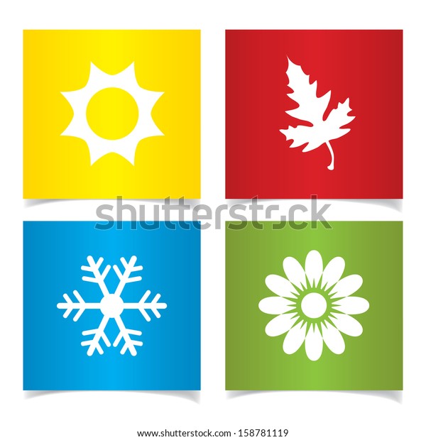 Vector Season Symbols Stock Vector (Royalty Free) 158781119