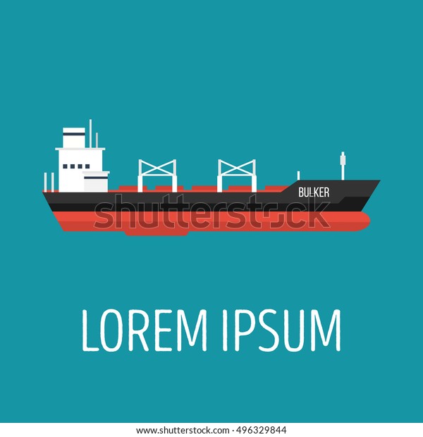 Vector Seaway Ocean Delivery Shipping Boat Stock Vector (Royalty Free ...
