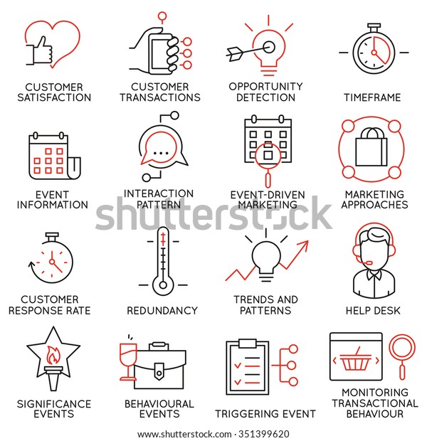 Vector Set 16 Icons Related Business Stock Vector (Royalty Free ...