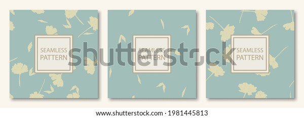 Vector Set 3 Seamless Floral Patterns Stock Vector (Royalty Free ...