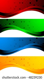 Vector Set Abstract Banners Clipart Stock Vector (Royalty Free ...