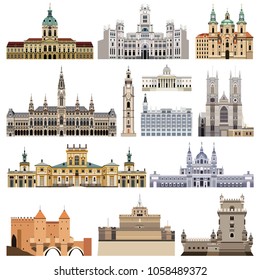 Medieval Stone Fortress Sprites Game Vector Stock Vector (Royalty Free ...