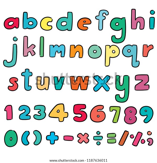 Vector Set Alphabet Number Stock Vector (Royalty Free) 1187636011 ... Vector Set Alphabet Number Stock Vector (Royalty Free) 1187636011 ...