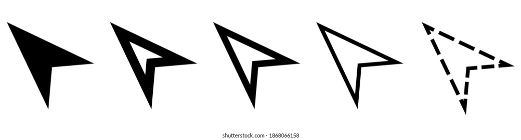 Vector Set Arrow Icons Arrow Cursors Stock Vector (Royalty Free ...