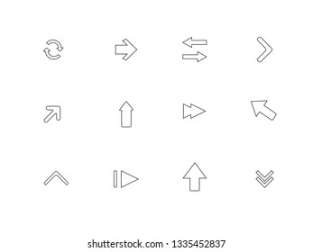 Vector Set Arrow Shapes Isolated On Stock Vector (Royalty Free ...