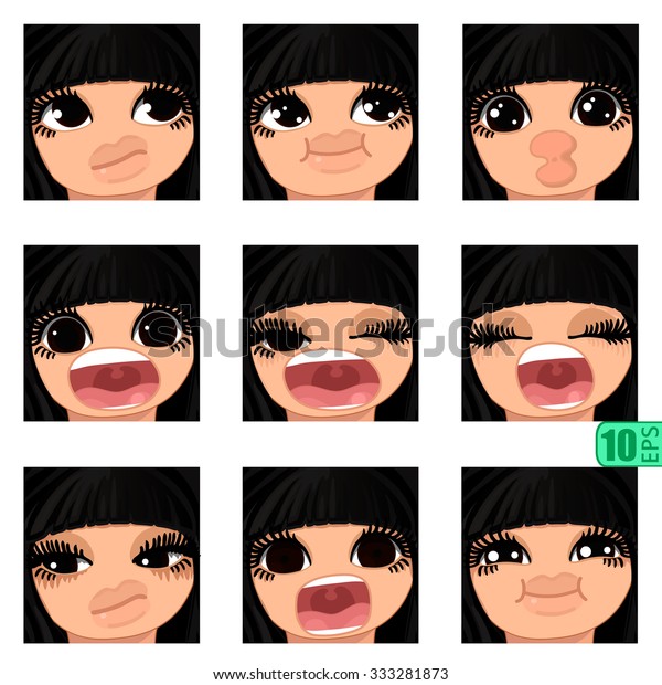Vector Set Avatars Icons Smiley Clipart Stock Vector (Royalty Free ...