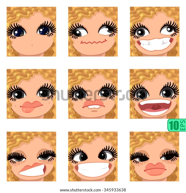 Vector Set Avatars Icons Smiley Clipart Stock Vector (Royalty Free ...