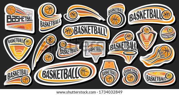Vector Set Basketball Collection 20 Cut Stock Vector (Royalty Free ...