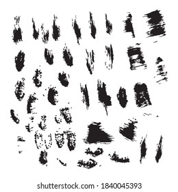 Vector Set Black Blood Ink Splashes Stock Vector (Royalty Free ...