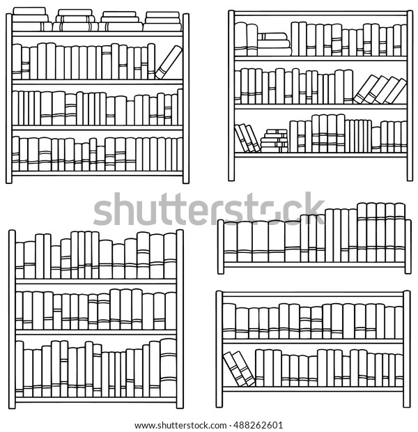 9,141 Bookshelf Drawing Images, Stock Photos & Vectors | Shutterstock