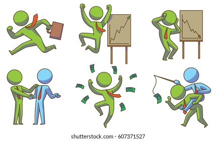 Vector Set Business Icons Cartoon Images Stock Vector (Royalty Free ...