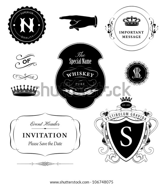 Vector Set Calligraphic Design Elements Vintage Stock Vector (Royalty ... Vector Set Calligraphic Design Elements Vintage Stock Vector (Royalty ...