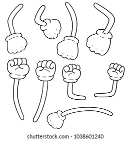 Vector Set Cartoon Arms Stock Vector (Royalty Free) 1038601240 ...