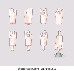 Vector Set Cartoon Character Hands Stock Vector (Royalty Free ...