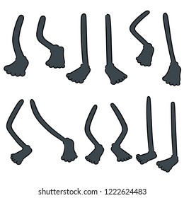 Vector Set Cartoon Leg Stock Vector (Royalty Free) 1222624483 ...
