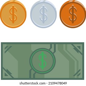 Vector Set Cash Money Stock Vector (Royalty Free) 2109478049 | Shutterstock