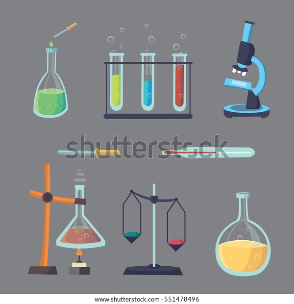 Vector Set Chemical Test Flat Design Stock Vector (Royalty Free ...