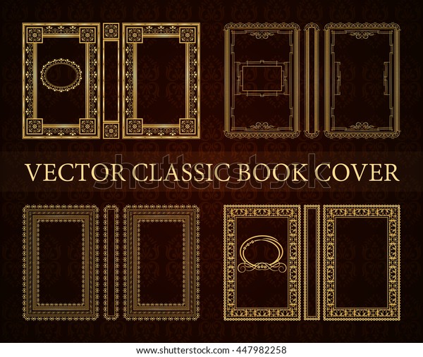 Vector Set Classical Book Cover Decorative Stock Vector (Royalty Free ...