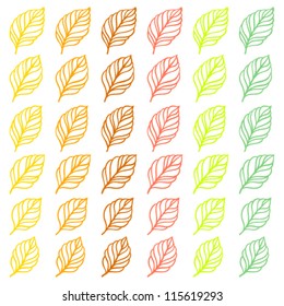 Vector Set Color Leaves Stock Vector (Royalty Free) 115619293