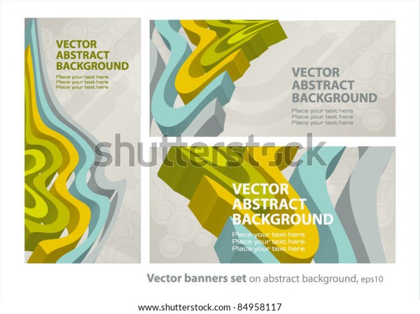 Vector Set Colored Flyer 3d Abstract Stock Vector (Royalty Free ...