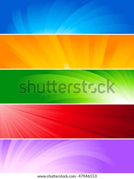 Vector Set Colorful Banners Clipart Stock Vector (Royalty Free) 47946553