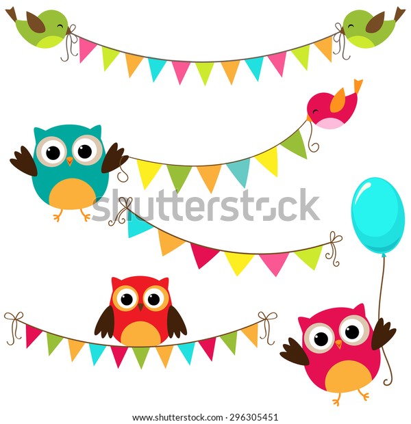 Vector Set Colorful Bright Bunting Birds Stock Vector (Royalty Free ...