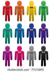 Vector Set Colorful Man Symbols Stock Vector (Royalty Free) 77171893 ...