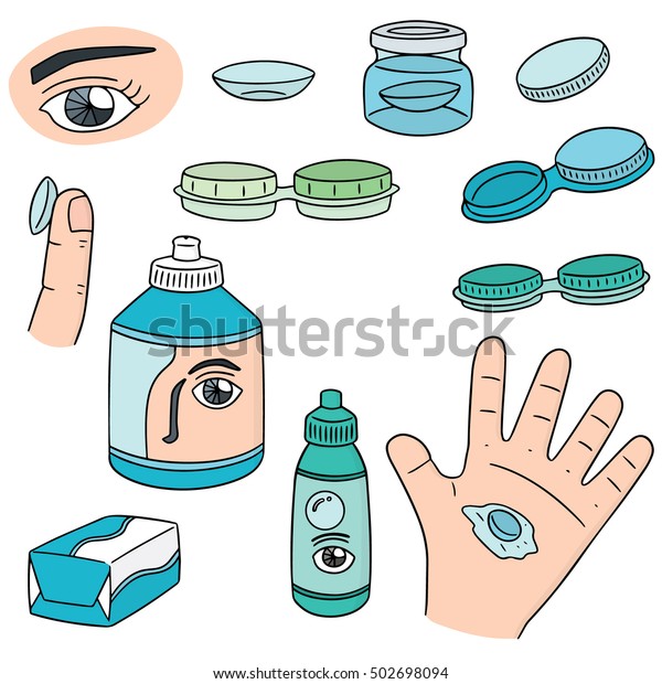 Vector Set Contact Lenses Stock Vector (Royalty Free) 502698094