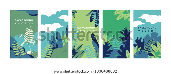 Vector Set Design Colorful Templates Backgrounds Stock Vector (Royalty ...