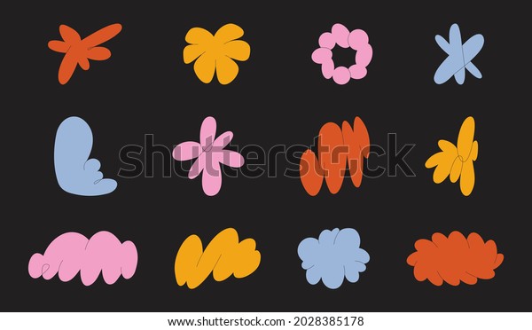 Vector Set Design Elements Stickers Shapes Stock Vector (royalty Free
