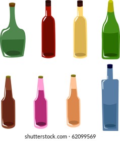 Vector Set Different Bottles Stock Vector (Royalty Free) 62099569 ...