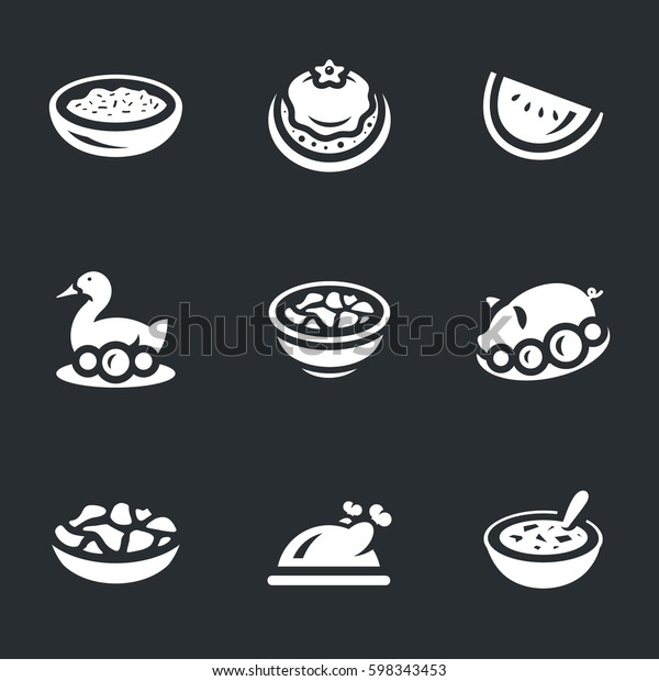 Vector Set Different Food Icons: เวกเตอร์สต็อก (ปลอดค่าลิขสิทธิ์ ...