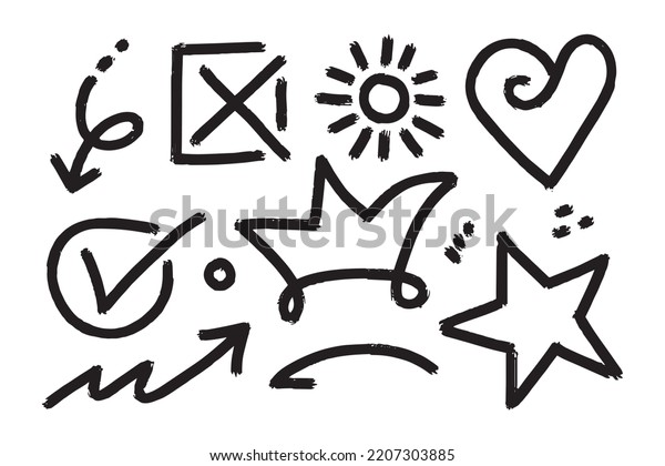 Vector Set Doodle Elements Concept Design Stock Vector (Royalty Free ... Vector Set Doodle Elements Concept Design Stock Vector (Royalty Free ...