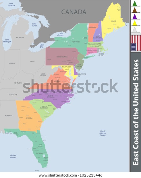 Map Of South East Coast United States