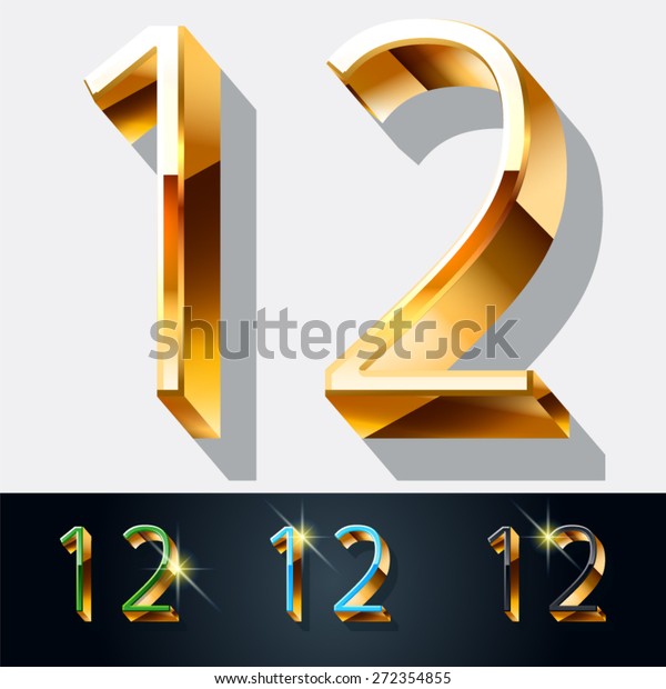 Vector Set Elegant Gold Jewelry Font Stock Vector (Royalty Free ...