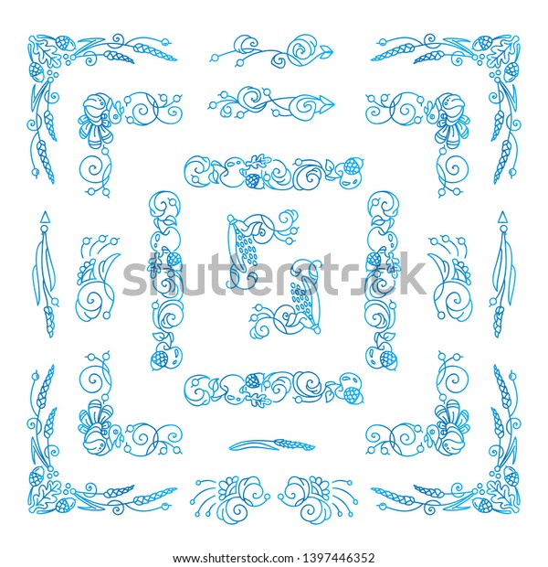 Vector Set Elements Design Collection Square Stock Vector (Royalty Free ...