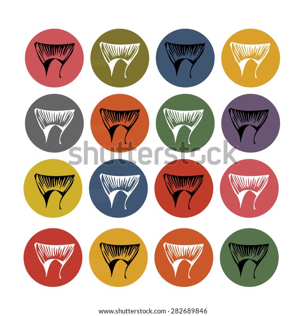 Vector Set Emblem Fish Tail On Stock Vector (Royalty Free) 282689846 ...